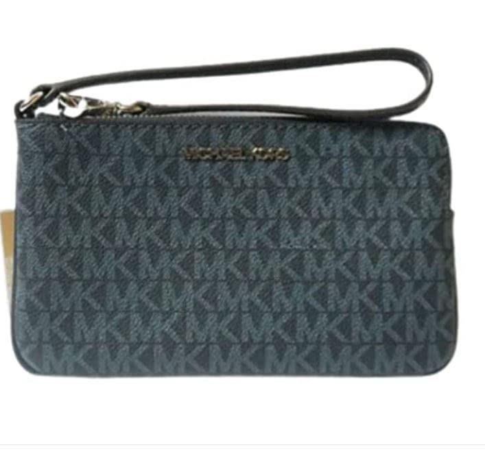 Michael Kors Jet Set Travel Large Top Zip Wristlet (Black)