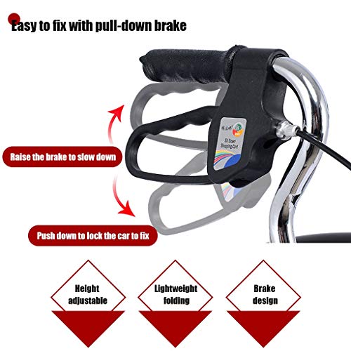 Rollator Wheelchair Hybrid, Rollators 4 Wheel with Seat Folding, Rollator with Seat and Basket, Rollator Walker for Elderly Foldable, 2 in 1 Rollator and Transit Chair, Red Rollator