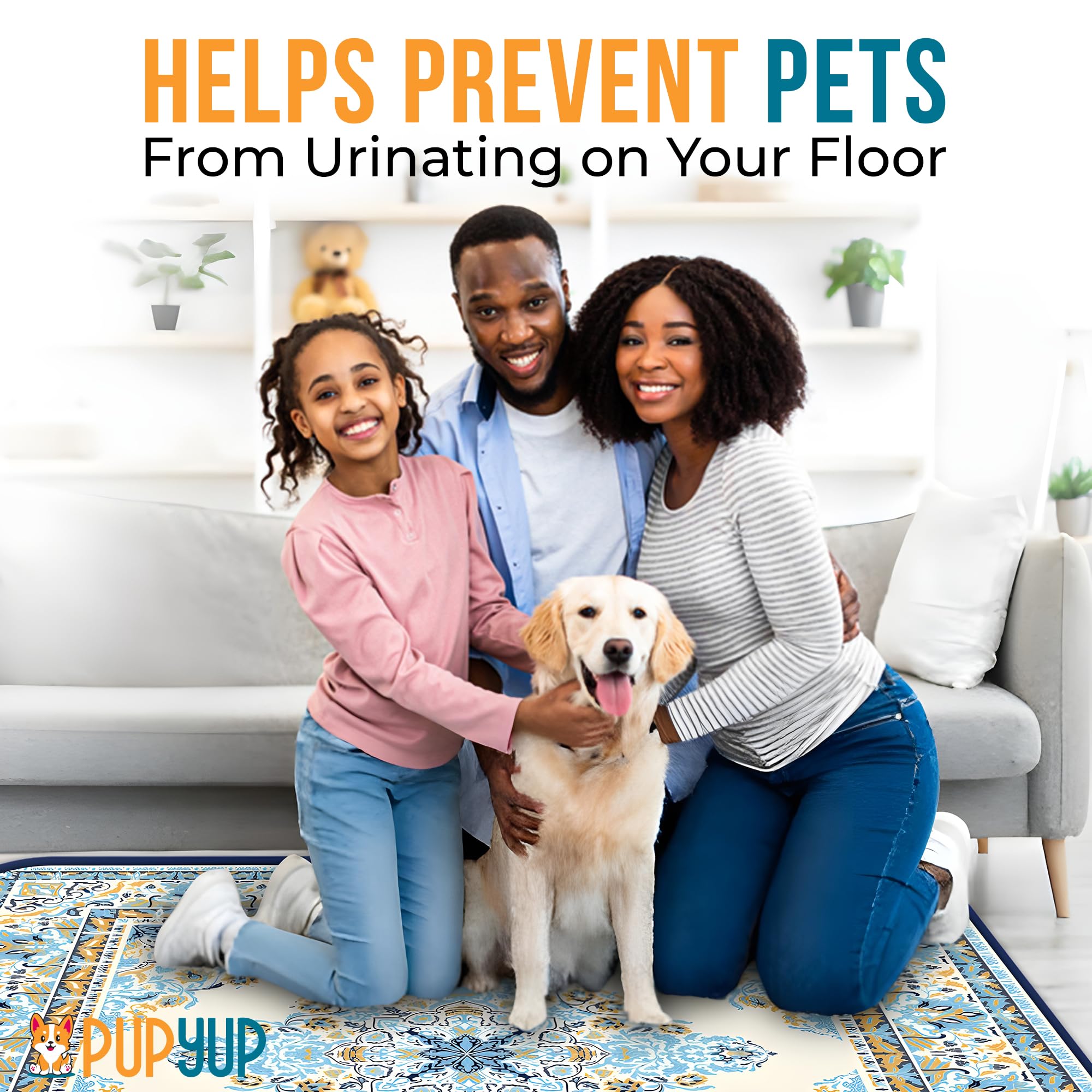 Washable Pee Pads for Dogs 72x72 - Extra Large Super Absorbent Reusable Dog Training Pads, Waterproof Non-Slip Leakproof Whelping Pad, Pee Pads for Dog Floor, Bed