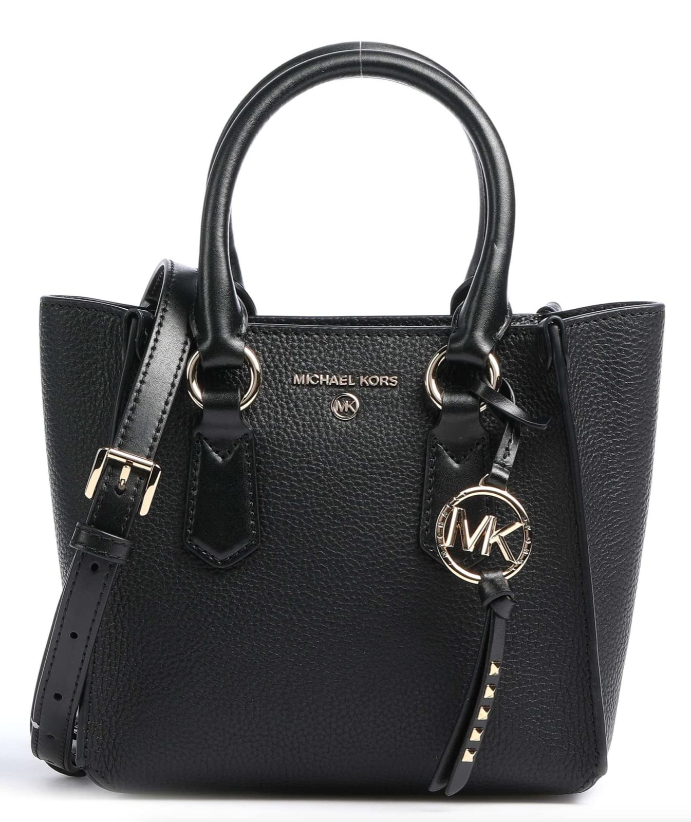 Michael Kors Kris Small Satchel Black Leather Crossbody Bag