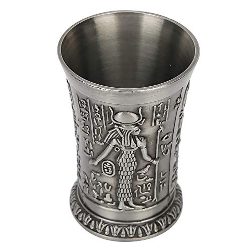 Mini Shot, Hand Embossed Elegant Vintage Unique Refined Whiskey Shot Glass for Bar(Ancient tin)