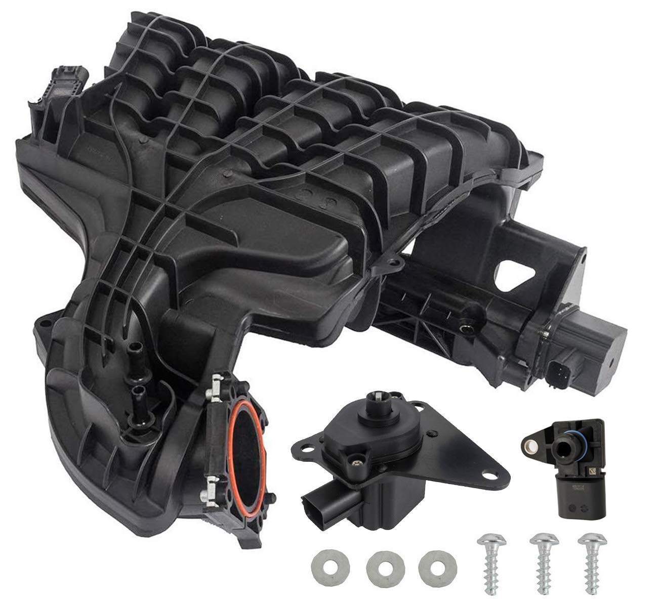 KARPAL Intake Manifold + Flow Control Valve + Air Pressure Sensor 4884495AK Compatible With Jeep Compass Patriot Dodge Avenger Caliber Journey Chrysler Sebring