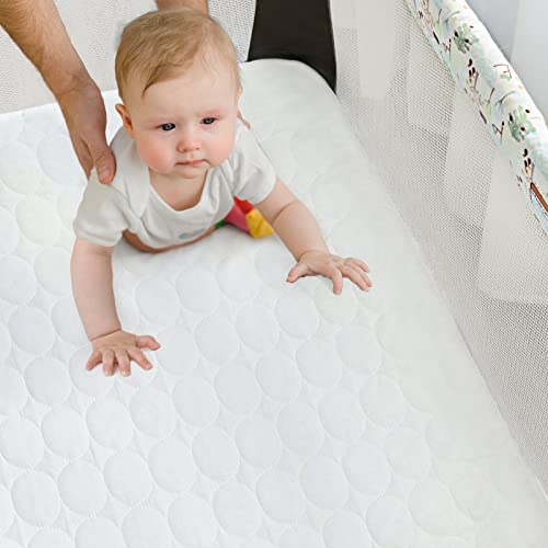 Pack N Play Mattress Pad Protector Waterproof & Baby Toddler Pillowcase 2 Pack