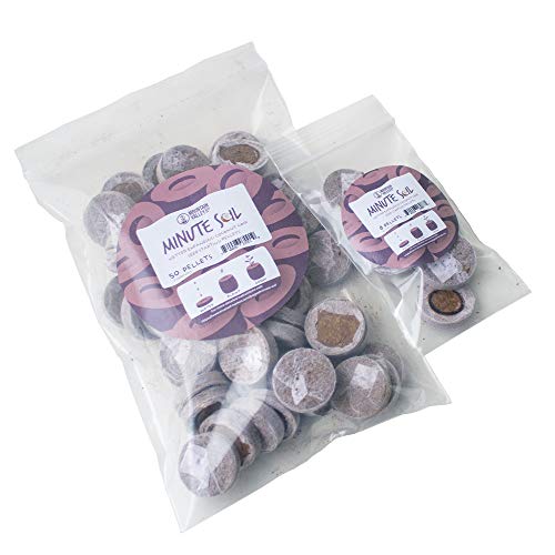 Pure Coconut Coir Netted Seed Starting Pellets - 42mm - Pack of 50 - Sustainable, Renewable, Unamended - Superior to Peat Plugs - High Water Holding - Minimize Root Loss & Transplant Shock