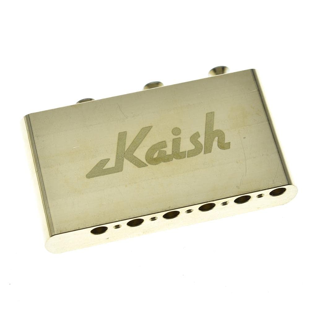KAISH Solid Brass Standard Tremolo Block Modern 2-1/16" Guitar Bridge Block Fits American Standard Strat