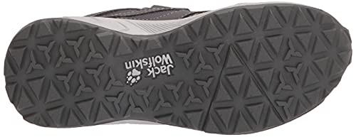 Jack Wolfskin Woodland Texapore Low Vc K Hiking Boot, Grey/Light Green, 11 US Unisex Big Kid