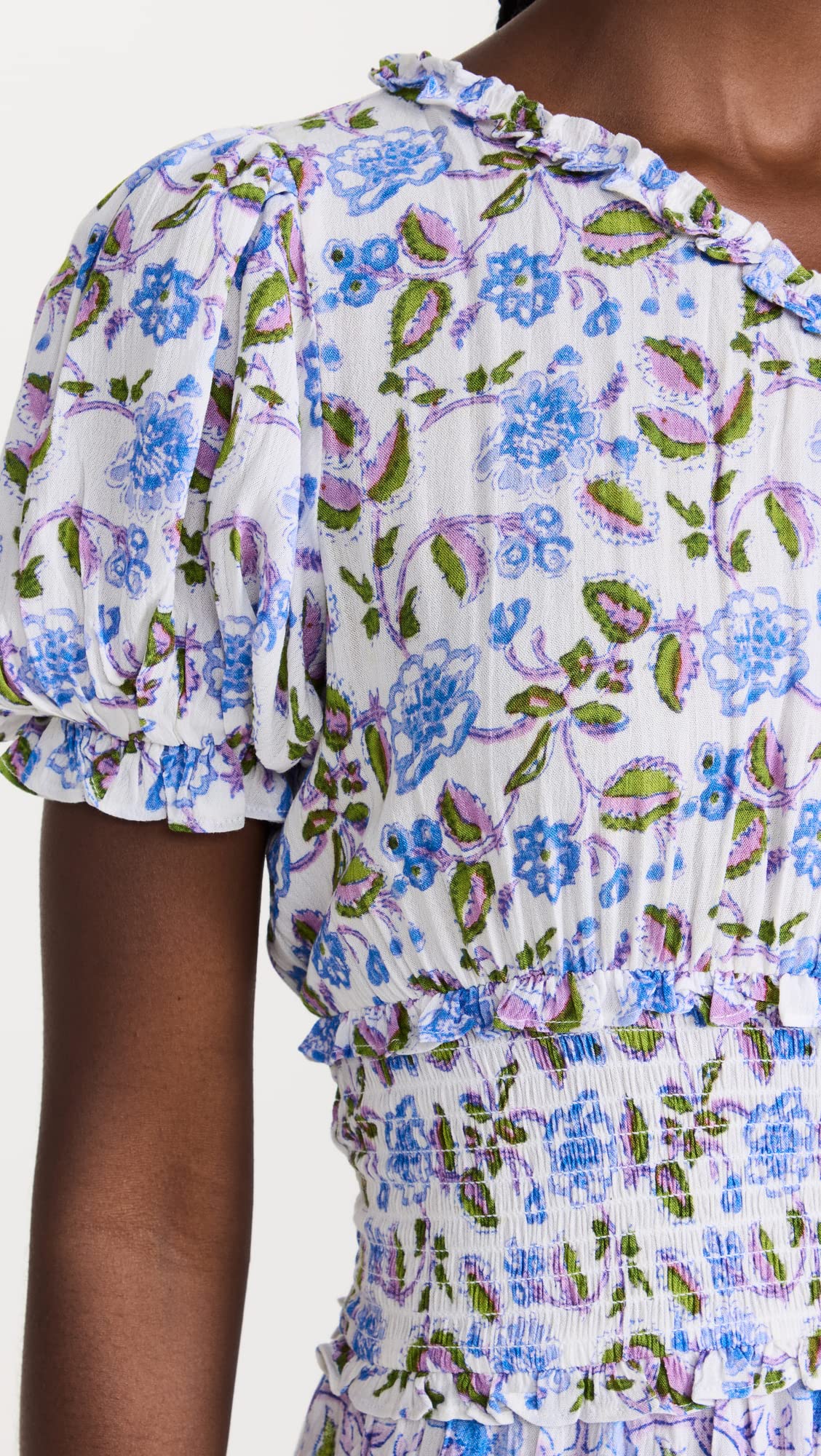 Playa Lucila Women's One Shoulder Mini Dress, Lilac Print, M