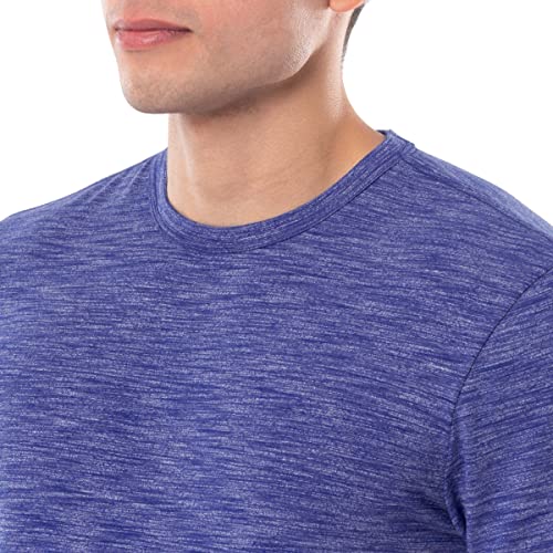 Lee Men's Quick Dry Short Sleeve Tee, Navy Blue Heather, Small