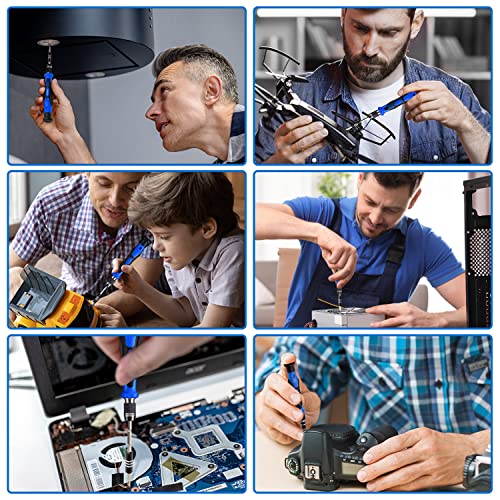 Precision Screwdriver Set, Unamela 139 in 1 Computer Repair Tool Kit, Magnetic Screwdriver Kit with 120 Bits Compatible for PC Building, Laptop, MacBook, Tablet, iPhone, PS4, Xbox, Game Console