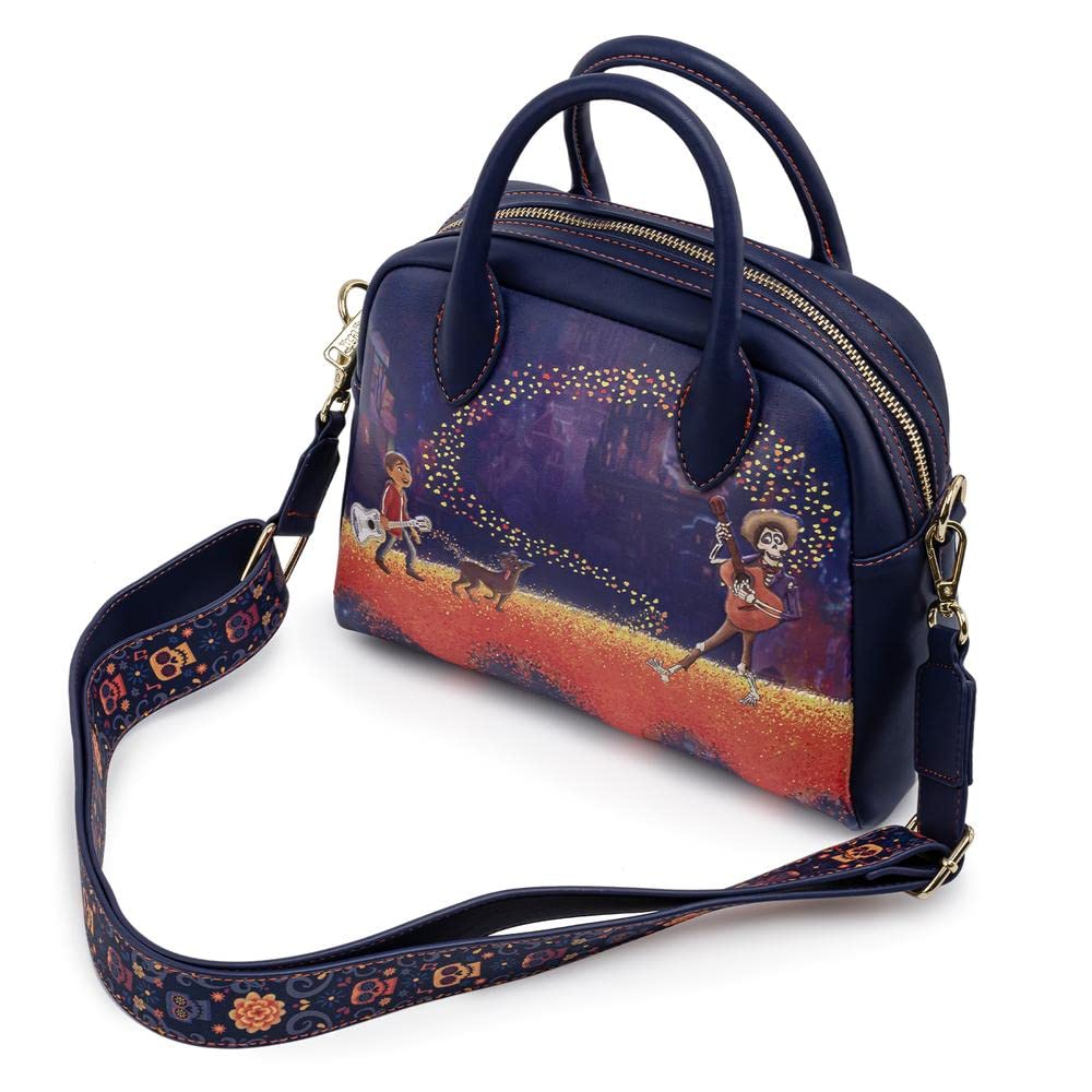 Loungefly Pixar Coco Marigold Bridge Guitar Strap Crossbody Purse Handbag