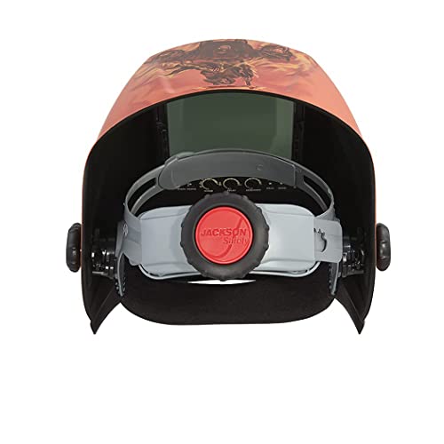 Jackson Safety Premium Graphic Welding Hood with ADF - Ultra Lightweight Auto Darkening Welding Helmet - ANSI Z87.1 (Multiple Styles)
