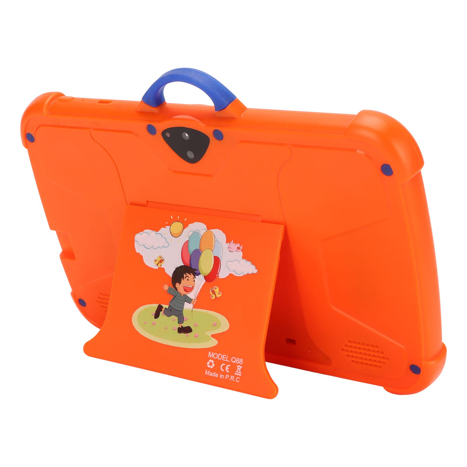 Pomya Kids Tablet,Toddler Tablet,7 Inch Kids Tablet,1GB RAM 8GB ROM, HD Eye Protection Screen Dual Camera Toddler Tablet, Kids Tablet with Stand Protective Case (Orange)