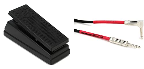 Moog EP-3 Universal Polarity Expression Pedal Bundle with EGL-10 Excellines Straight to Right Angle Instrument Cable - 10-foot