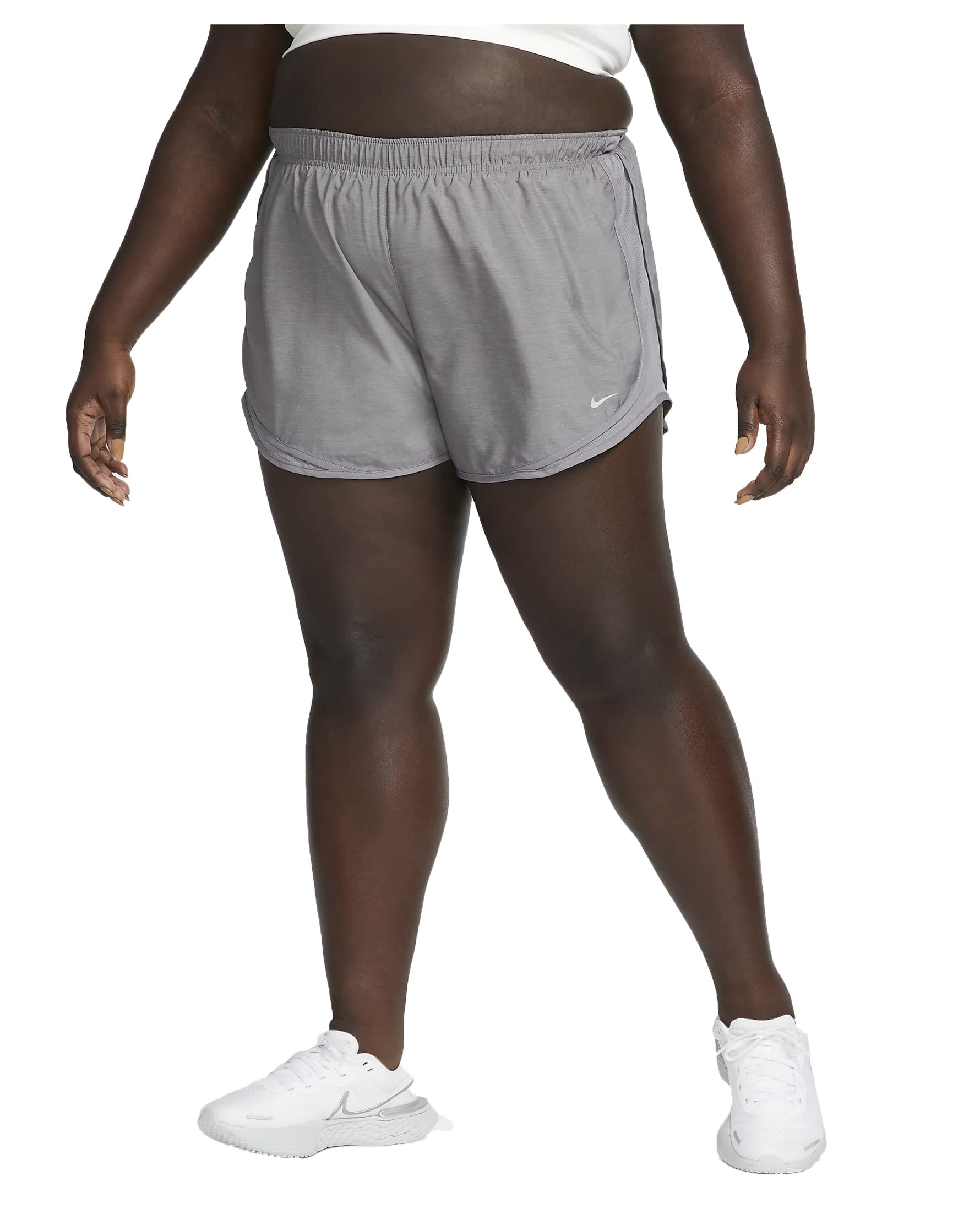 Nike Women's Plus Size Pull-On Tempo Shorts (Heather Grey, 3X