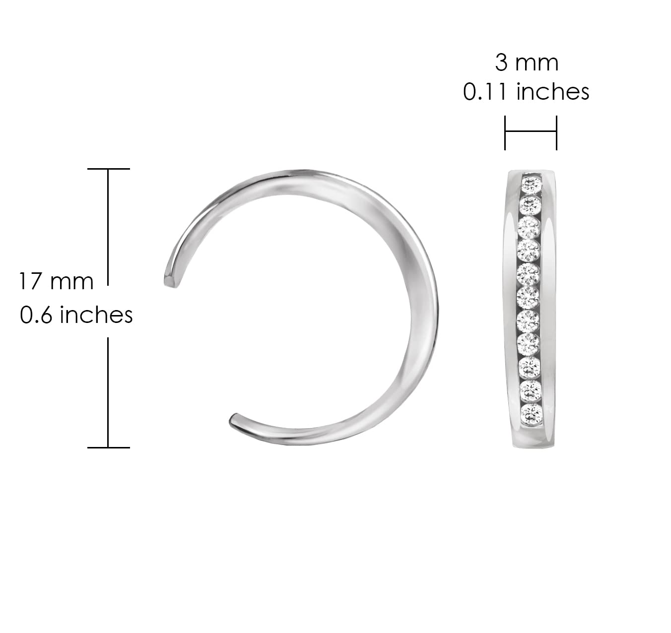 Hoops & Loops Sterling Silver Chanel Toe Ring