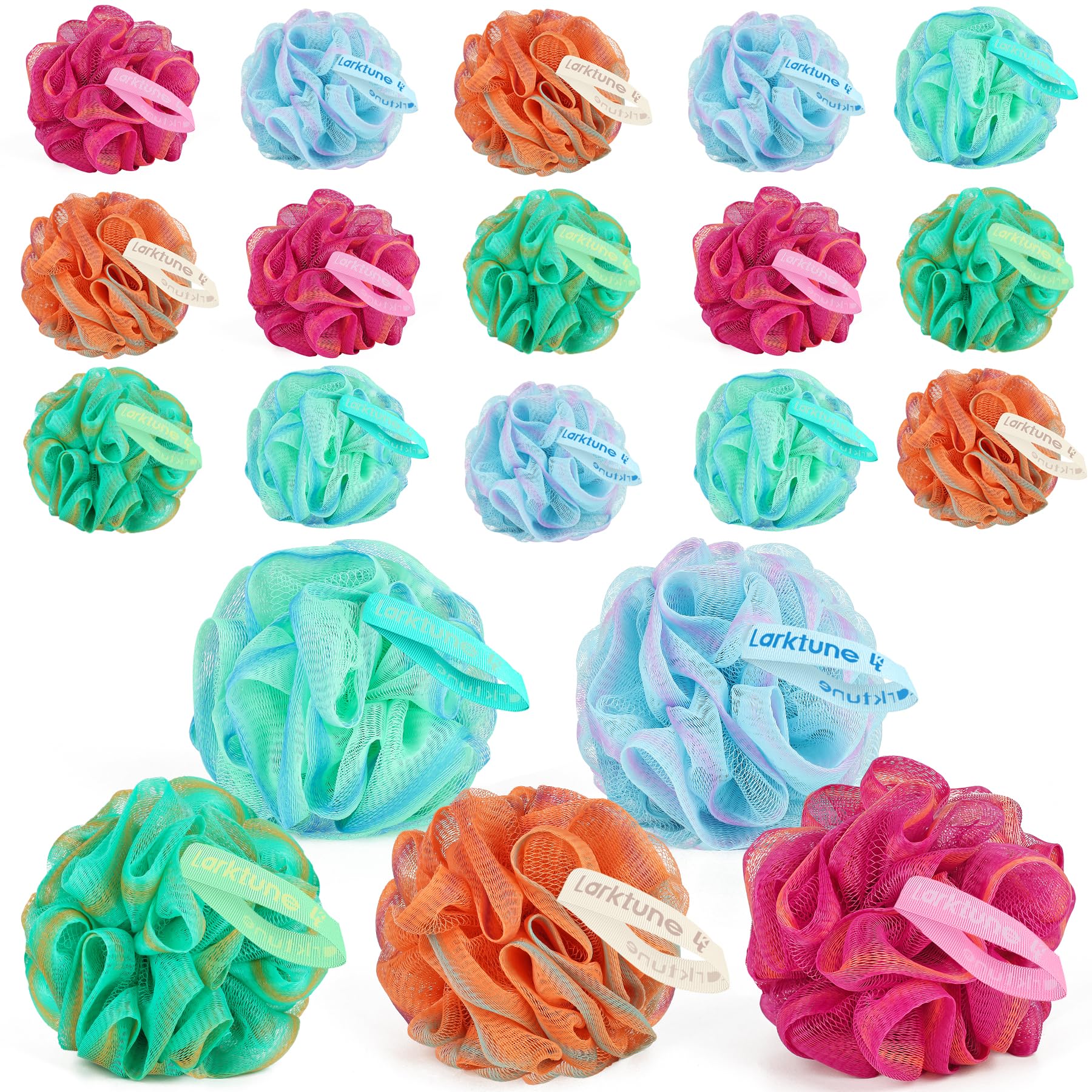 Shower Loofah Bath Sponge 75g - 4 Pack Large Soft Nylon Mesh Puff for Men, Loofah Shower Exfoliating Scrubber Pouf, Full Cleanse, Beauty Bathing Accessories-1