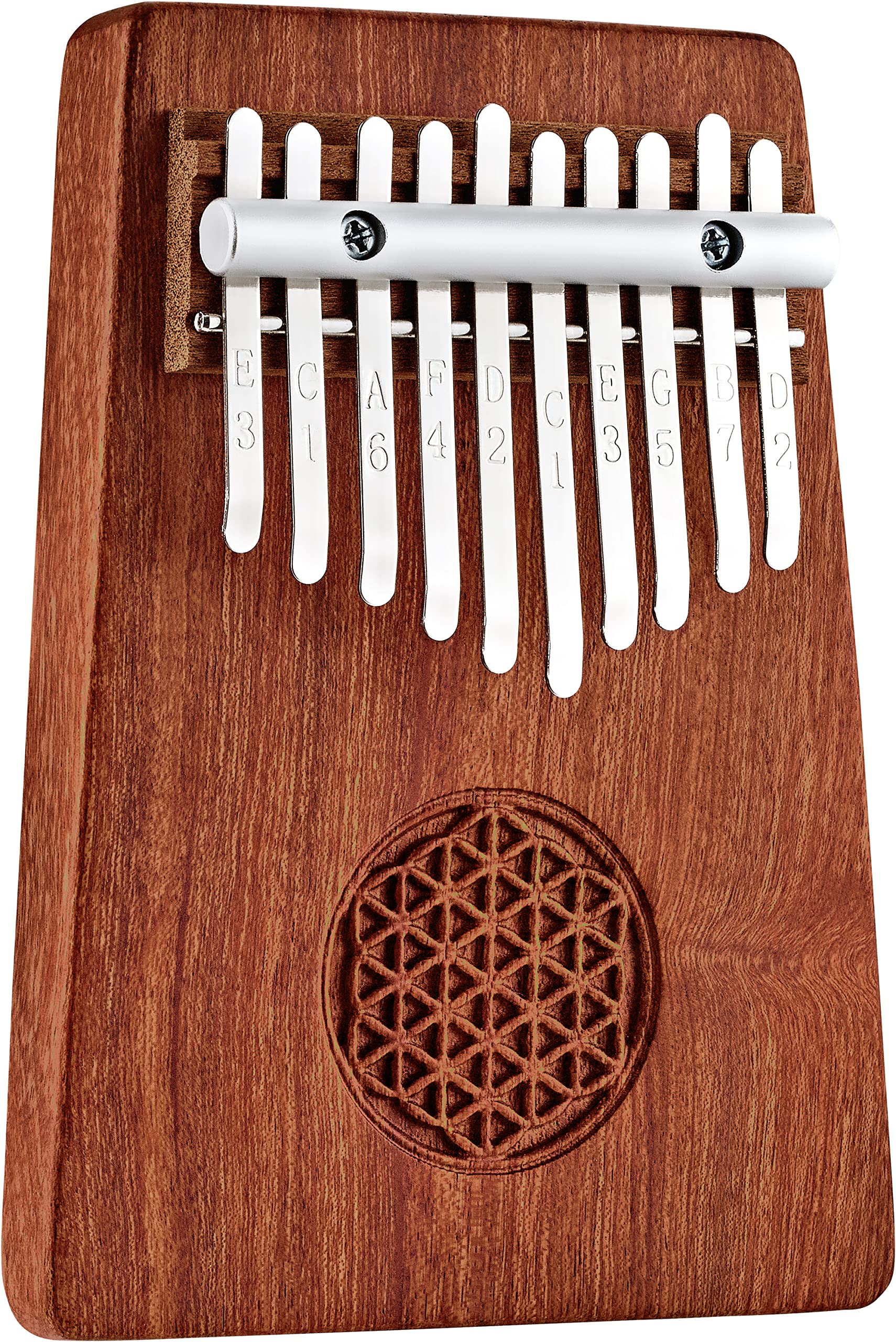 Kalimba Thumb Piano, 10 Keys β Includes Tuning Hammer and Case β For Meditation, ASMR, Sound Therapy and Yoga, 2-YEAR WARRANTY
