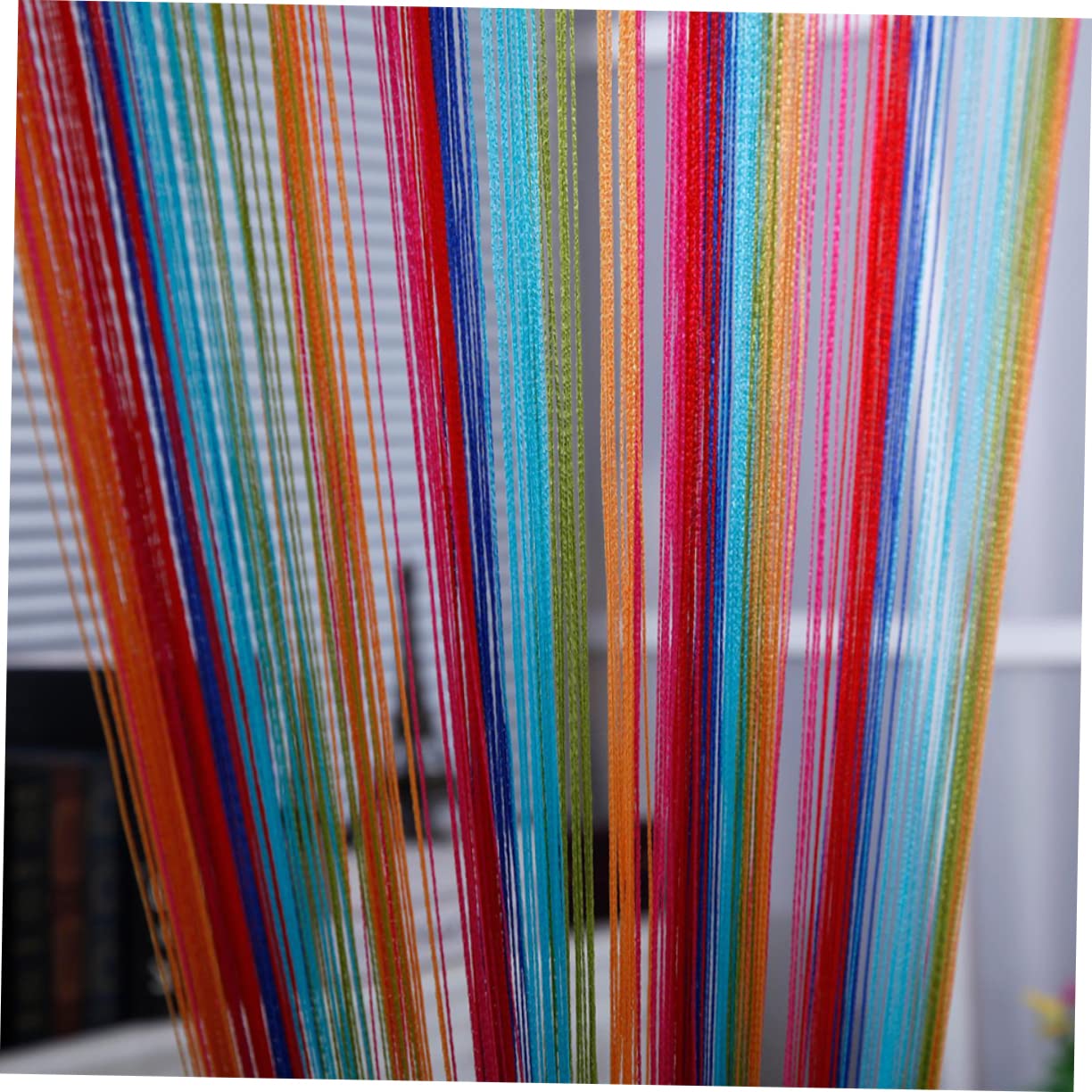 Levemolo String Tassel Screen Thread Fringe Panel Door Lace Window Panel Wedding Photo Backdrop Tassel Ribbon Curtain Macrame Curtain Boho Curtain Curtains for Living Room Bohemian Divider