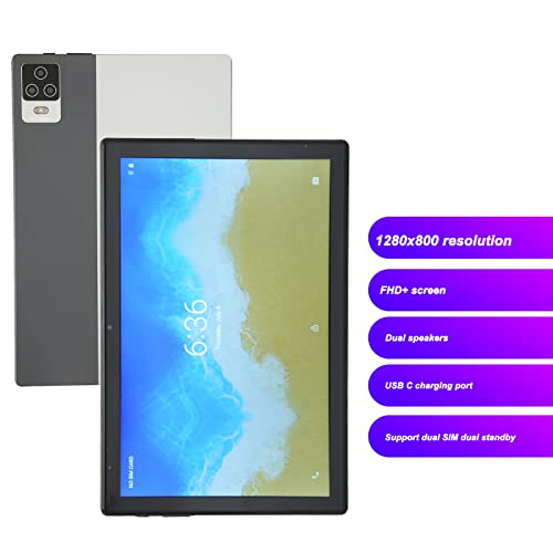 Pomya Tablet PC 10.1in 4G RAM 128G ROM Tablet,8 Core CPU WiFi 5G Dual Band Bluetooth Tablet,Portable 7000mah Battery for Android 11 Tablet,Kid Tablet (Silver)