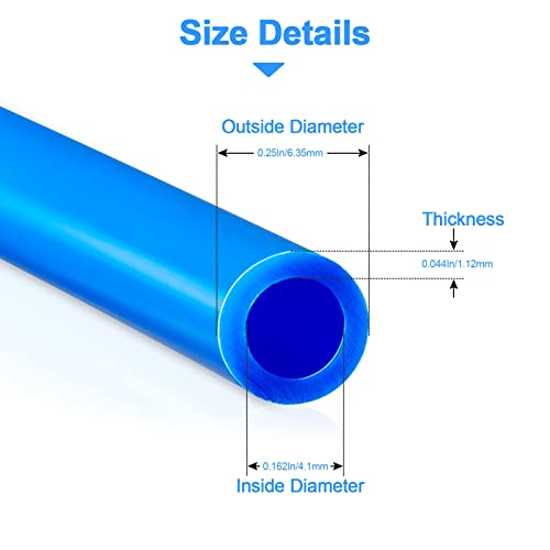 PURENAT 30FT 1/4 Inch O.D.RO Water Tubing,NSF Certified Pipe for RO(Reverse Osmosis) Water Purifier Filter System,BPA free Flexible Plastic Hose(blue)