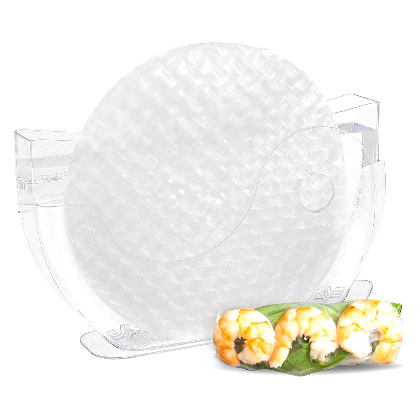 Mcvomv Rice Paper spring roll wrappers water bowl holder summer roll water bowl Water Bowl for soaking Rice Paper - egg rolls, making Fresh Spring Rolls (Rice Paper Not Included)