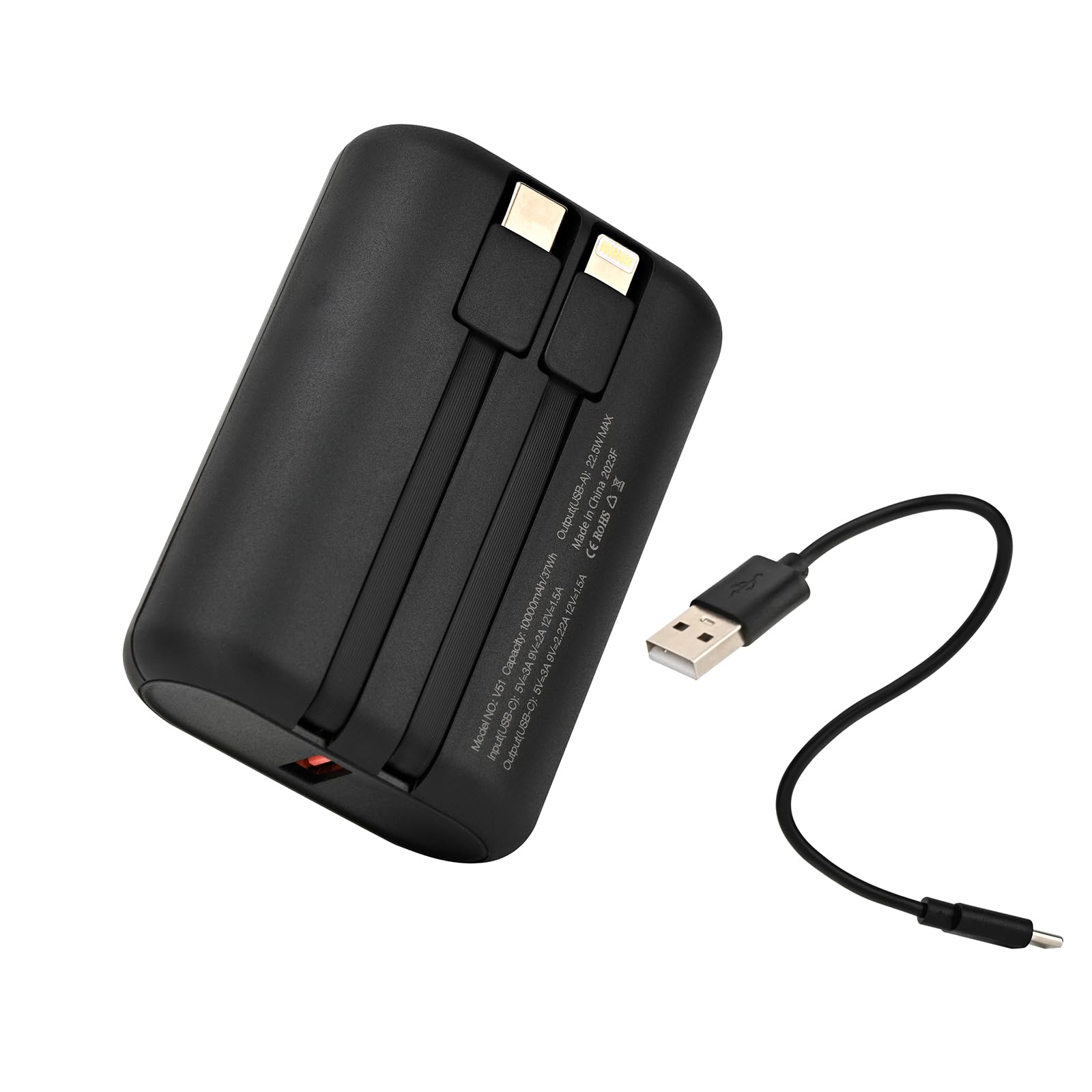 himaea Portable Charger Power Bank Fast Charging 10000mah, 22.5w Slim External Backup Battery Charger with Type-C Output & Inport, Compatible with Iphone, Ipad, Samsung Galaxy