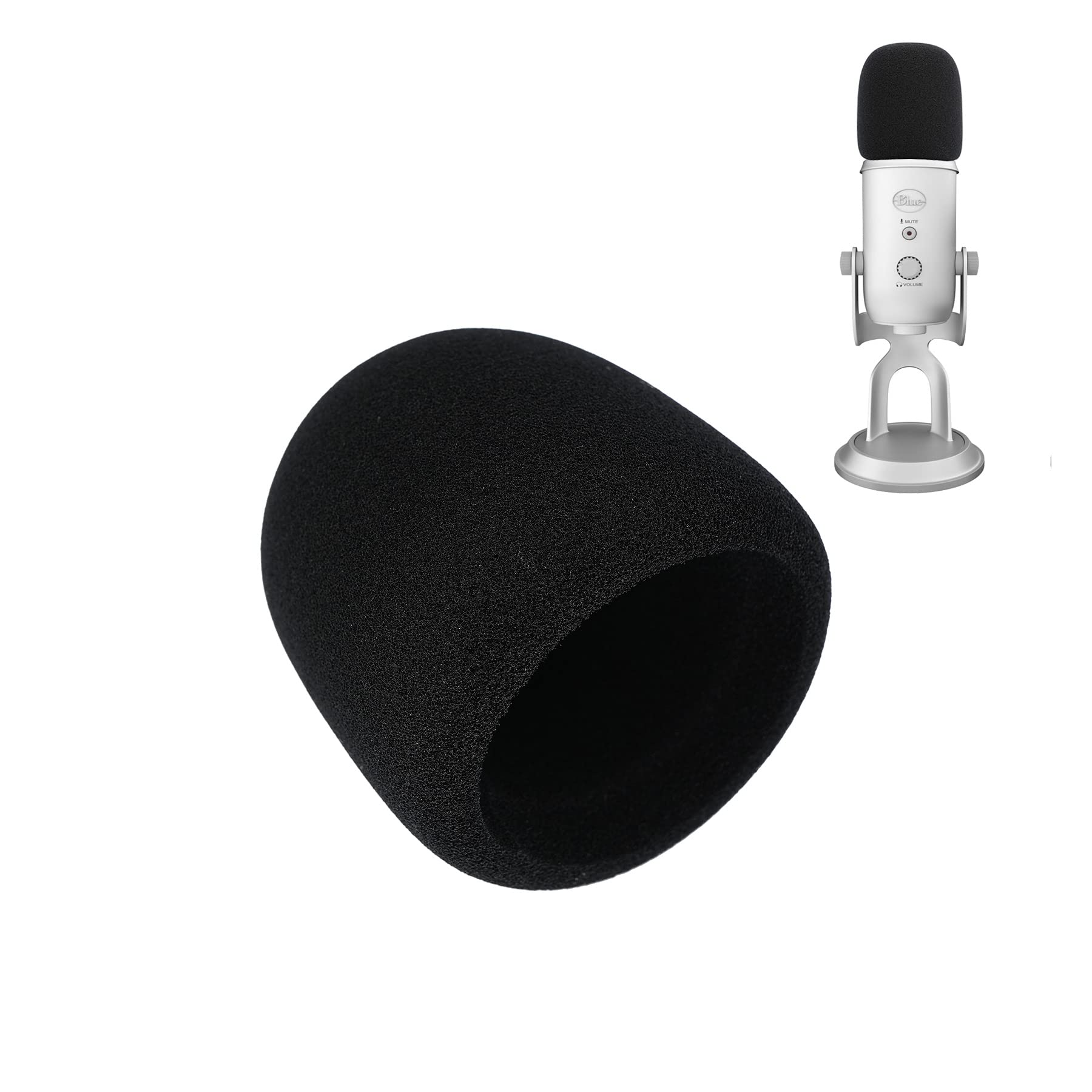 Microphone Pop Filter/Windscreen for Blue Yeti, Mic Foam Cover with Quality Memory Foam Material that Filters Unwanted Plosives and Background Noises