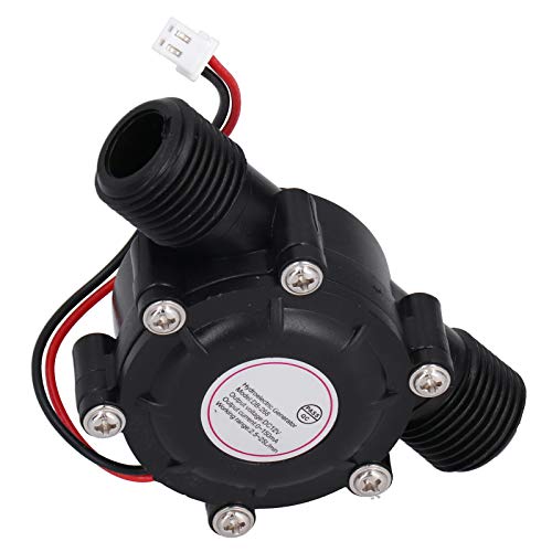 Mini Water Turbine Electric Generator, Hydro Power Converter Brushless Electricity Generator, 12V DC Output Hydroelectric Power Supply for Shower Light Outdoor Camping