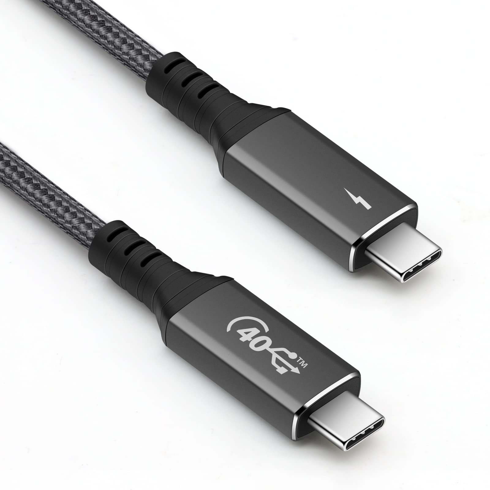 NAMCIM Thunderbolt 4 Cable (6.56 ft), USB4 Cable Support 120W Fast Charging/40Gbps Data Transfer/8K Display, USB C to USB C Cable, Intel Thunderbolt Certified for Type-C MacBooks, iPad Pro,Hub,Docking