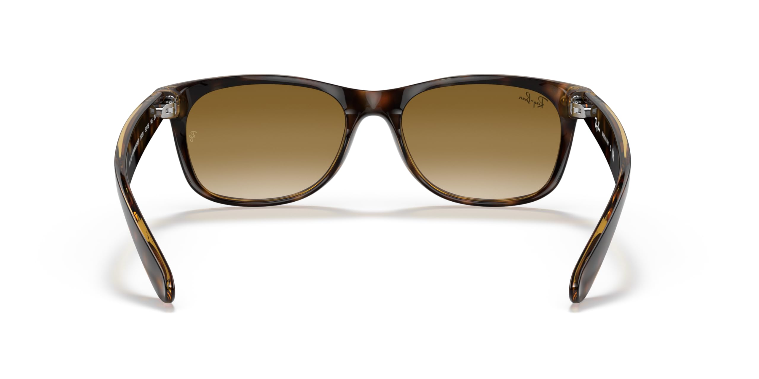 Ray-Ban RB2132 New Wayfarer Square Sunglasses, Light Havana/Clear Gradient Brown, 58 mm