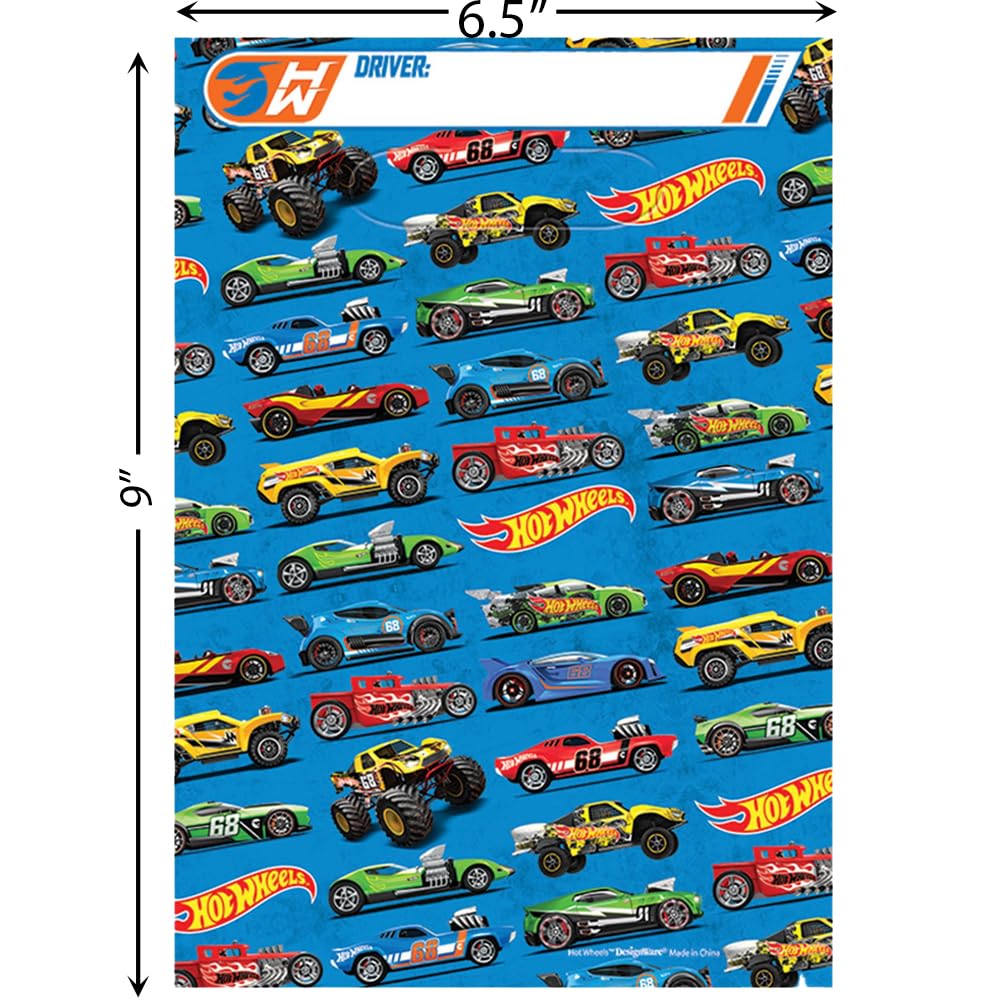 Hot Wheels Wild Racer Folded Loot Bags - 9" x 6.5" (8 Pc.) - Perfect for Birthday Celebrations & Racing Themed Events