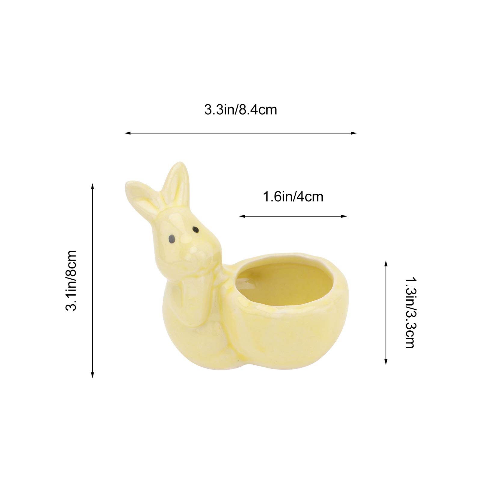 PRETYZOOM 2PCS Flowerpot Easter Planter pots Decorative Pot Ceramic Pot Ceramic Succulent Pot Easter Plant Pot Mini Planter Easter Bunny Figure Succulent Flower Pot Animal Ceramics Bracket