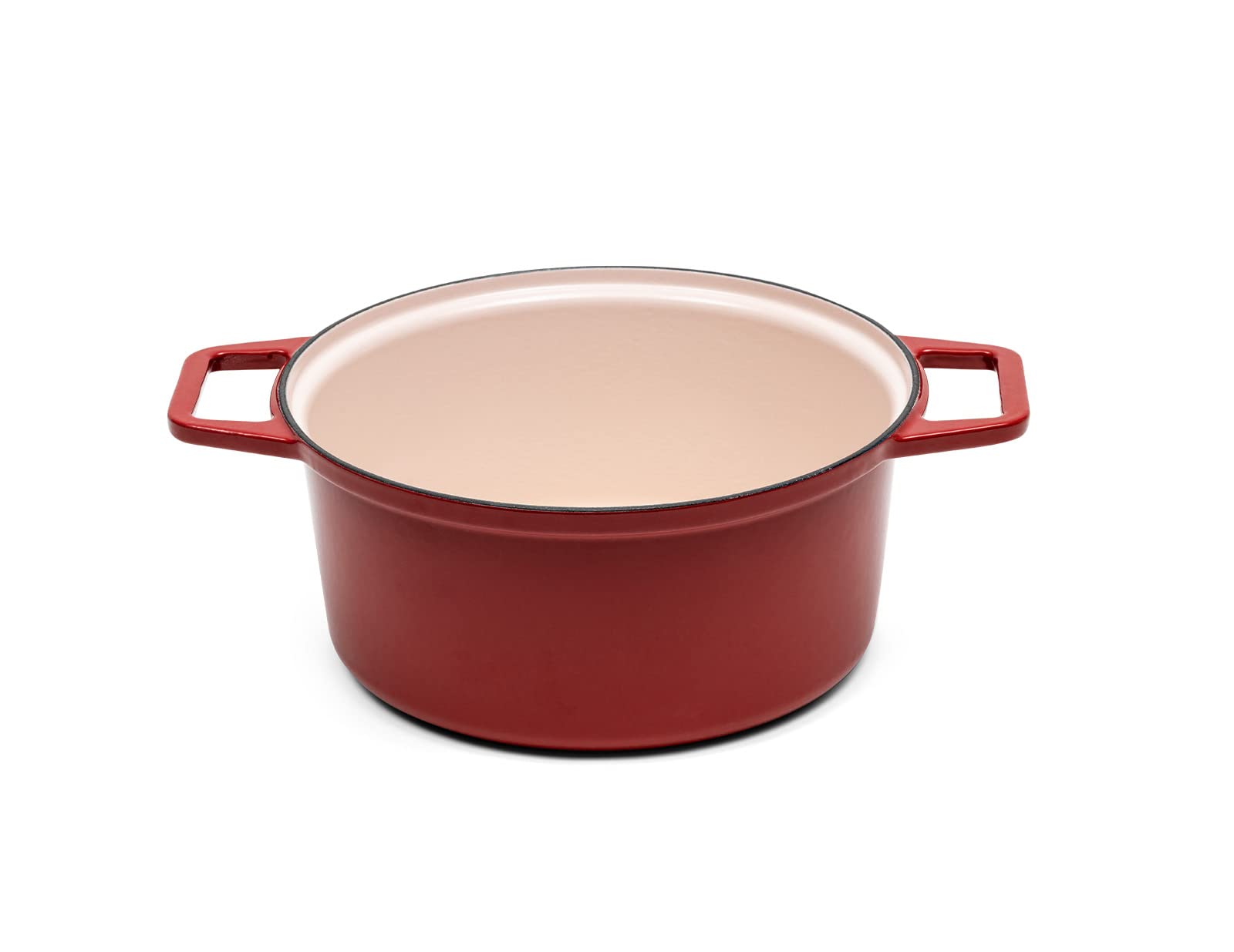 Misen Enameled Cast Iron Dutch Oven - Premium Quality Thick Core | Chip-Resistant Enamel Coating | Versatile Multi-Purpose Shape | Wide Handles for Easy Handling | Ideal for Everyday Cooking | 7QT I Red