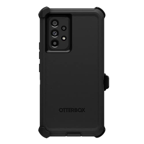OtterBox Samsung Galaxy A53 5G Defender Series Case - BLACK, rugged & durable, with port protection, includes holster clip kickstand