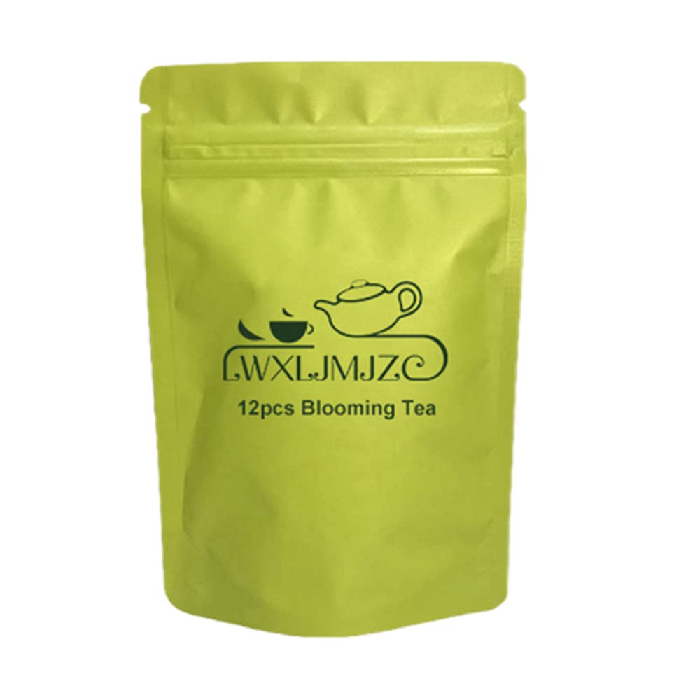 LWXLJMJZC-12pcs Individually Wrapped Blooming Tea,Jasmine Flowering Tea, Green Tea with Flowers-Gifts For Tea Lovers (12 Different Flavors)