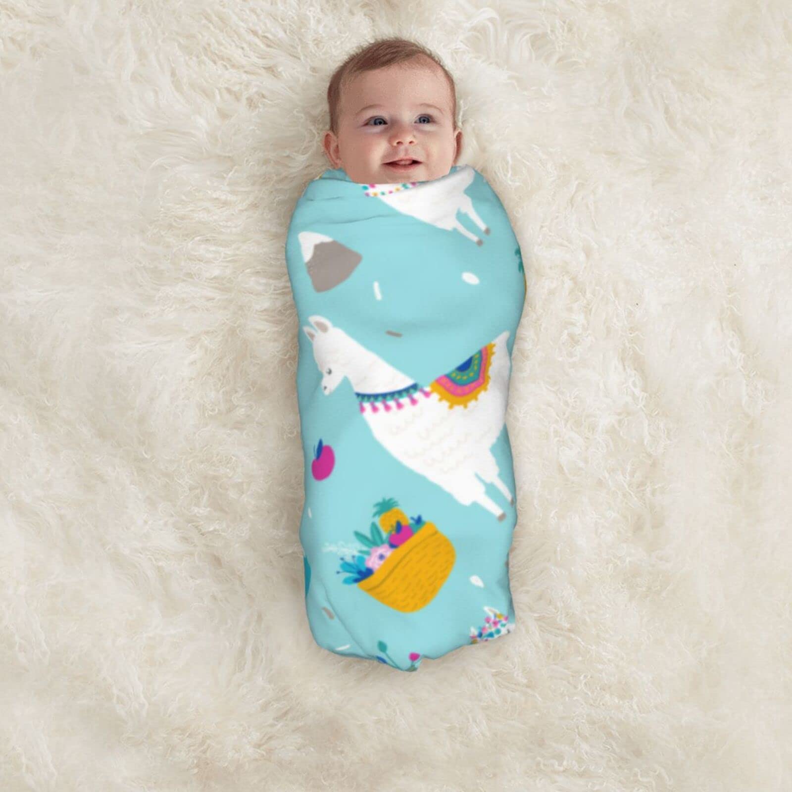 Qwalnely Llama Baby Stuff Blankets for Shower Infant Blankets for Newborn Baby Infant Toddler