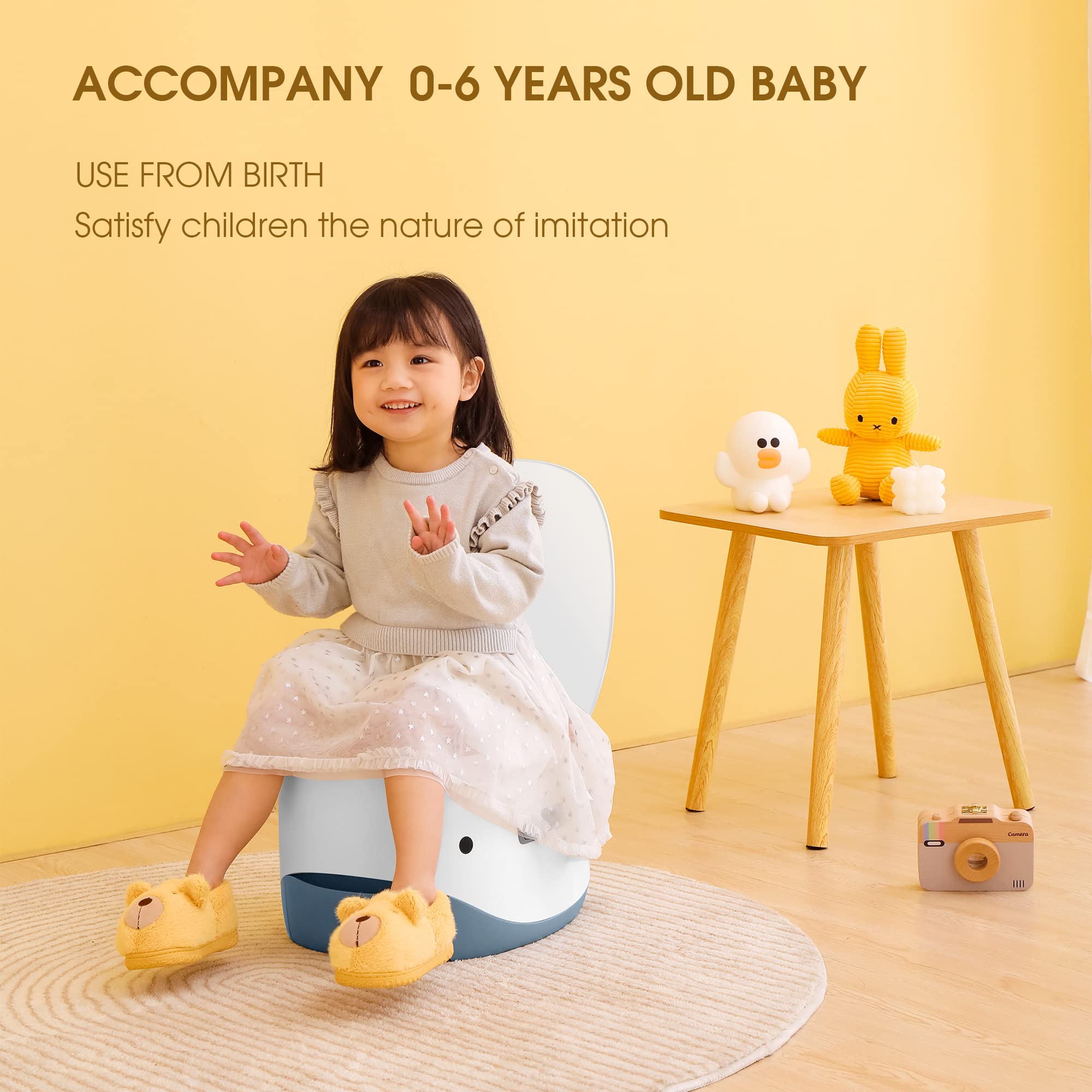 Potty Training Toilet, Vtechvat Automatic Replace Packaging Toddler Potty with Sensor Cover Battery Supply, Smart Potties Seat for Boys Girls Baby