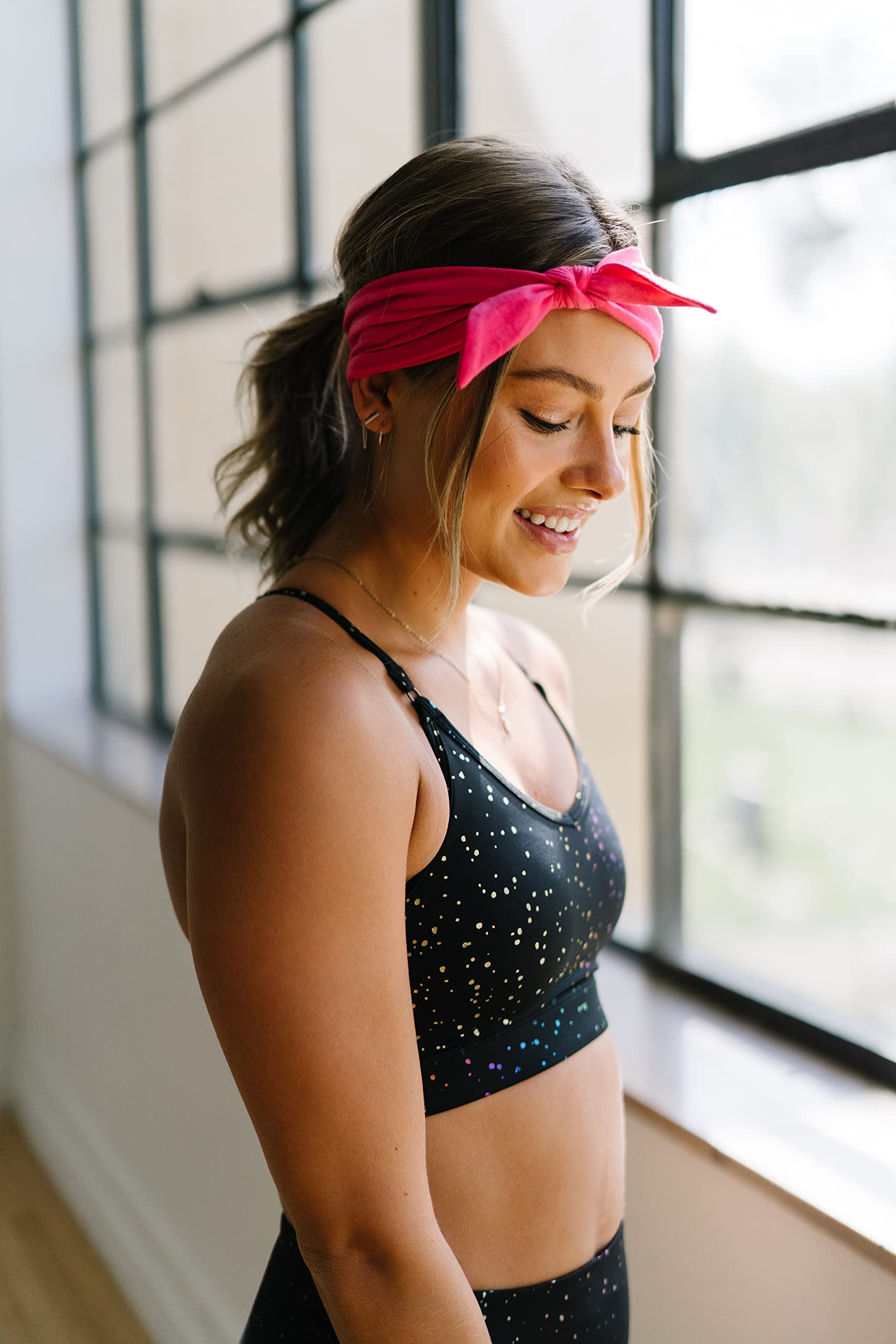 Maven Thread Women's No-Slip Sweat-Wicking Bow Headbands for Exercise and Yoga, 2-Pack, Dream