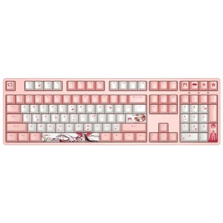RYL Gaming Keyboard LED Rainbow BacklitWired Keyboard with Blue Switches 87 Keys,Full-Key Rollover,Ergonomic Water-Resistant Computer for Windows PC Mac Gamer