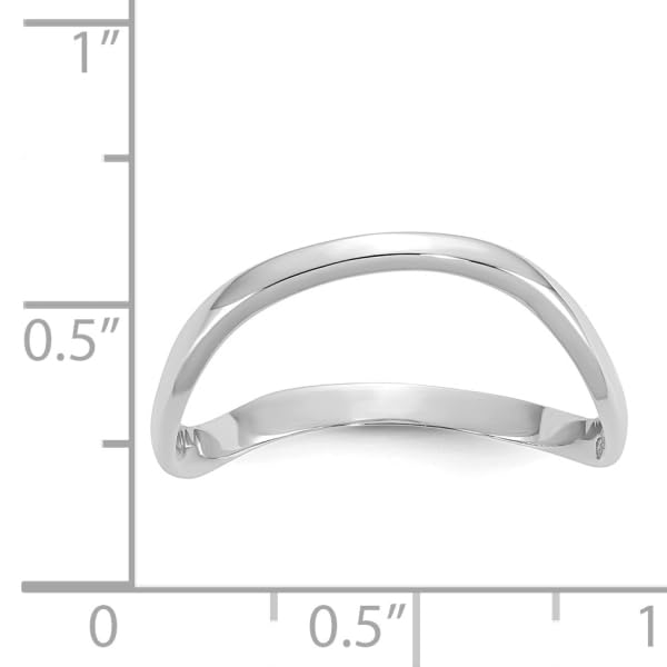 IceCarats 14K White Gold Wave Thumb Statement Ring Size 9