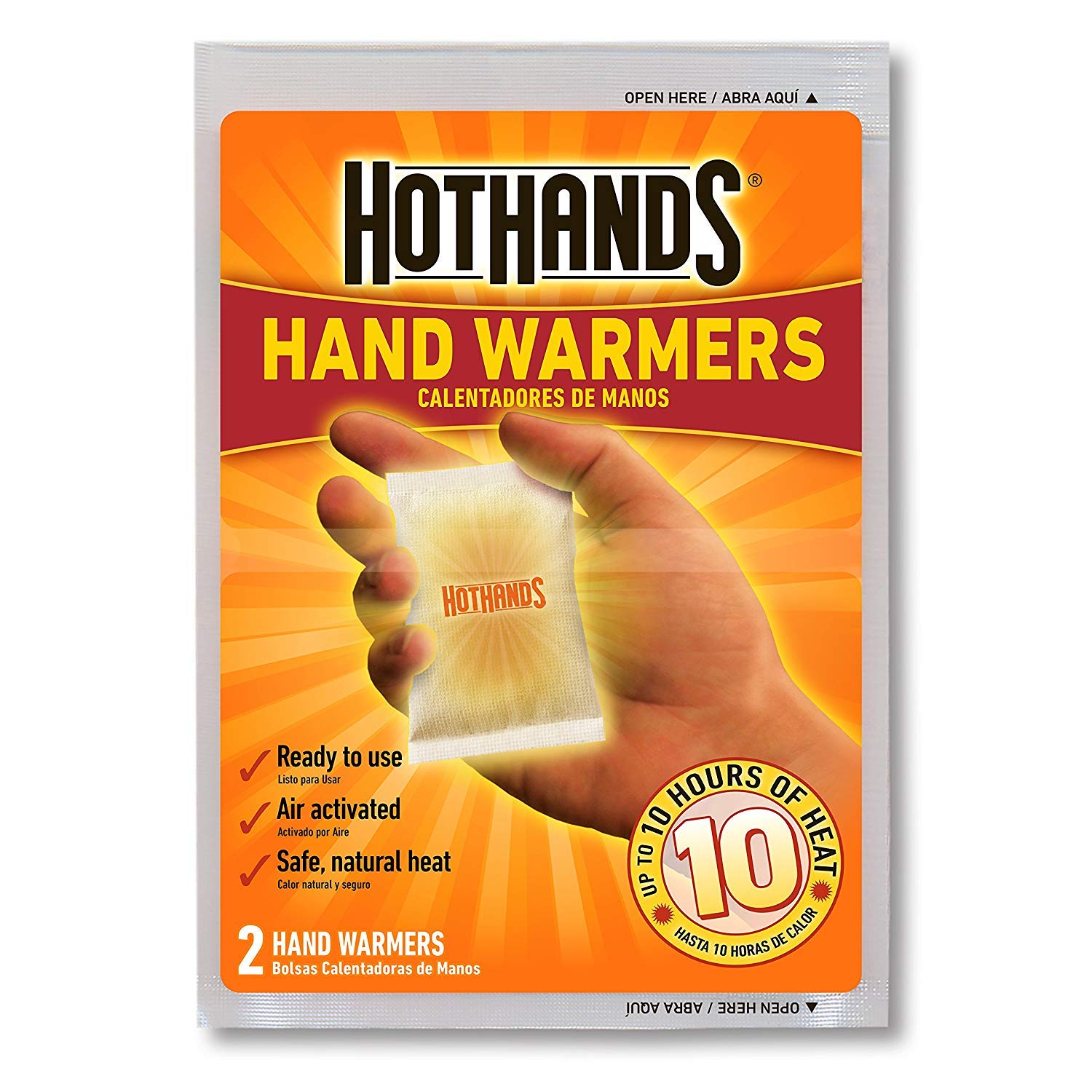 HotHands Air Activated Hand Warmers, Up to 10 Hours of Heat, 3 Pairs each (Value Pack of 2)