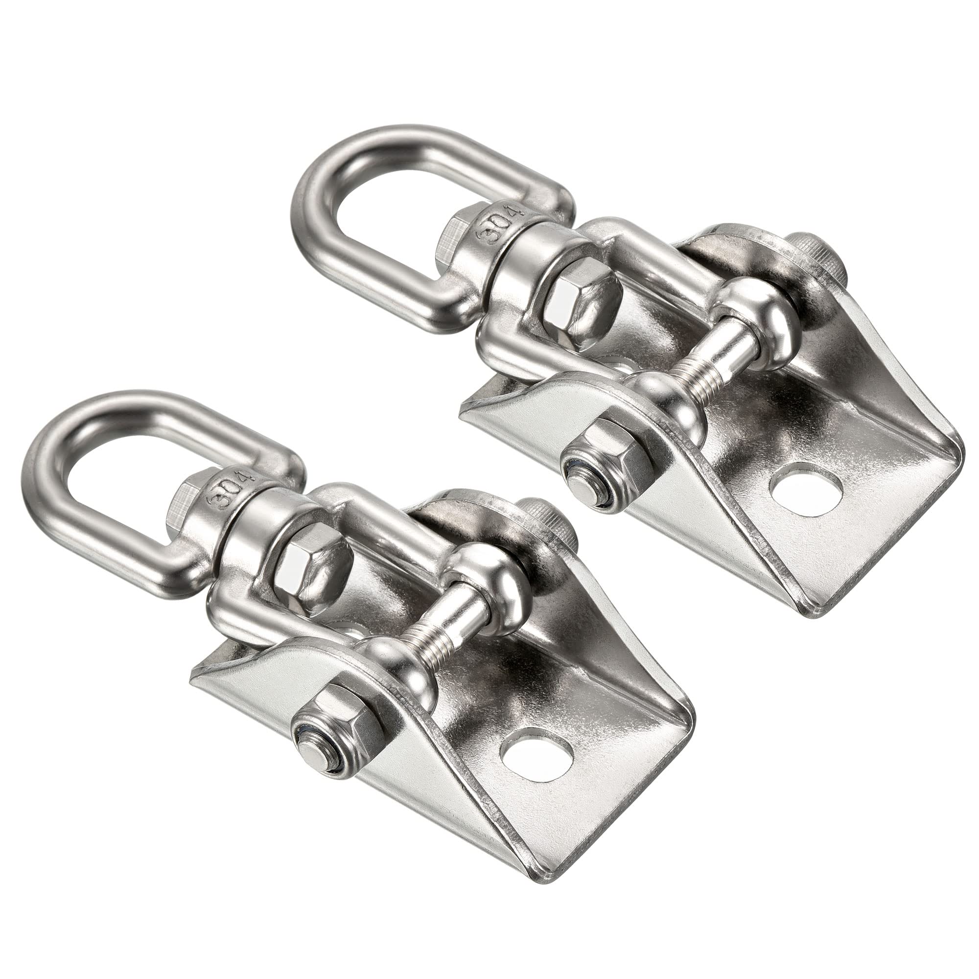 PATIKIL Heavy Bag Hangers, 2 Pack Wood Beam Ceiling Mount Hook Holder Punching Brackets for Boxing Bags, Silver