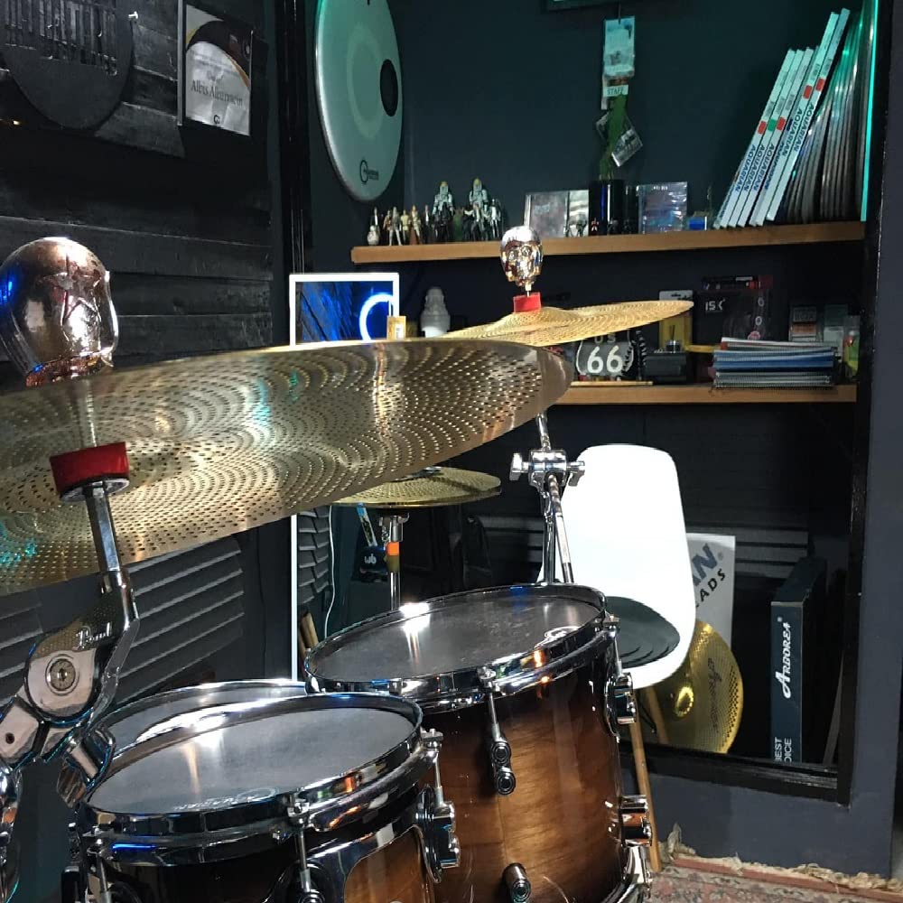 Mosico Low Volume Cymbal Mute Cymbal Silver Splash Crash Mute Cymbal Drum Cymbal (20”Ride)