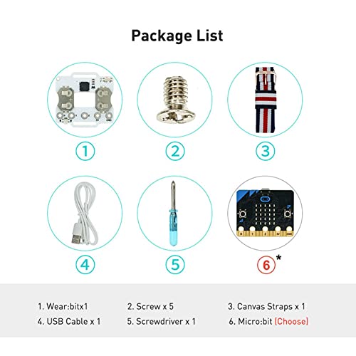 QONIA :Bit Smart Coding Kit Educational DIY Programming Watch Wearable Device Without Microbit Baord Fit