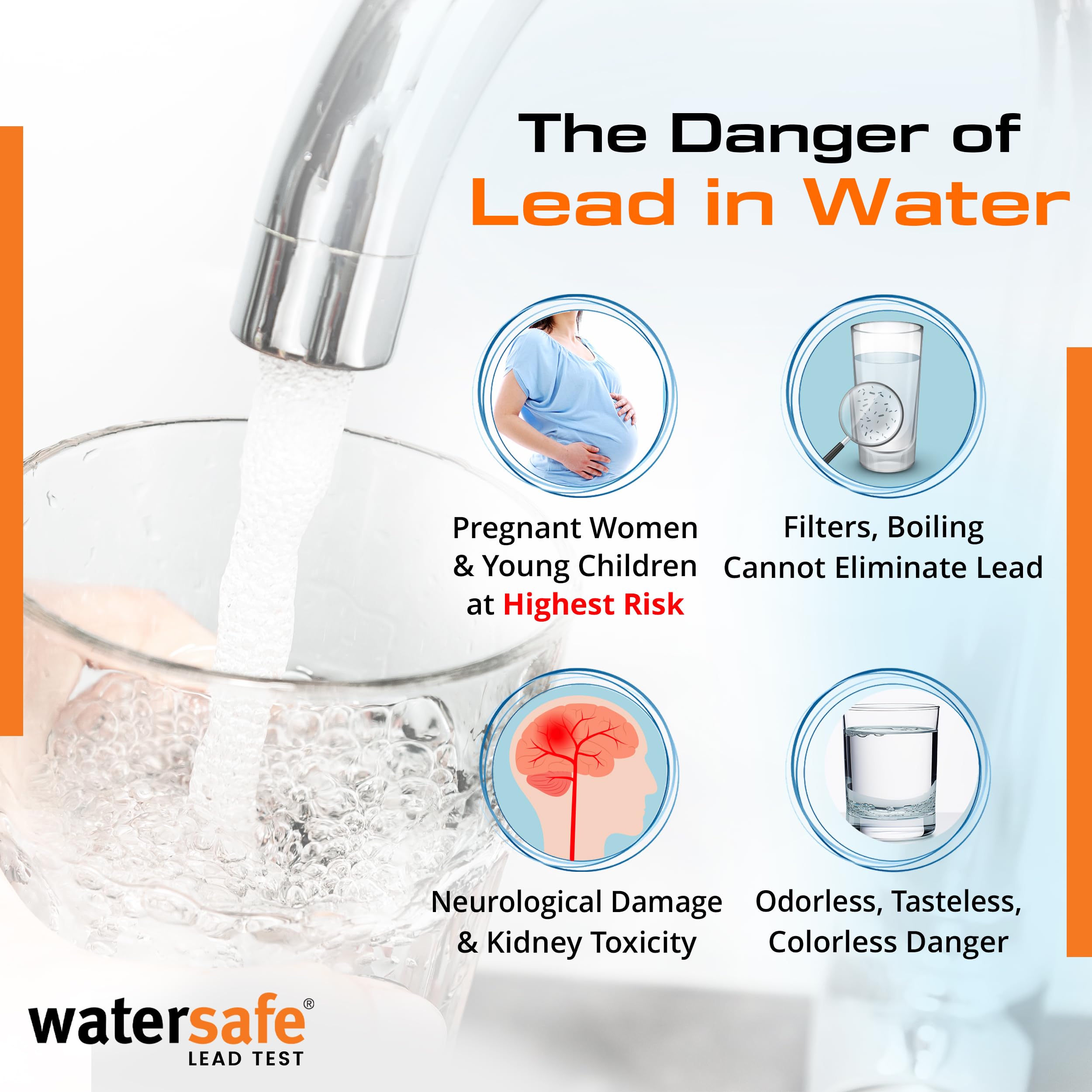 Watersafe® Advanced Lead in Drinking Water Test Kit – Lead Detection at 5 PPB - DIY at Home Water Lead Test Kit for Tap or Well Water – 8 Minute Test (2)