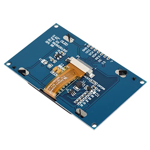 QONIA 2.42 Inch 12864 128x64 OLED Display Module IIC I2C SPI Serial LCD Screen for C51 STM32 SSD1309 (White Font)