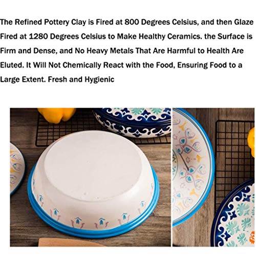 MYYINGBIN Moroccan Tagine Pot Ceramic Micro Pressure Cooker Handmade Underglaze Casserole Suitable for Oven Microwave Dishwasher Disinfection Cabinet