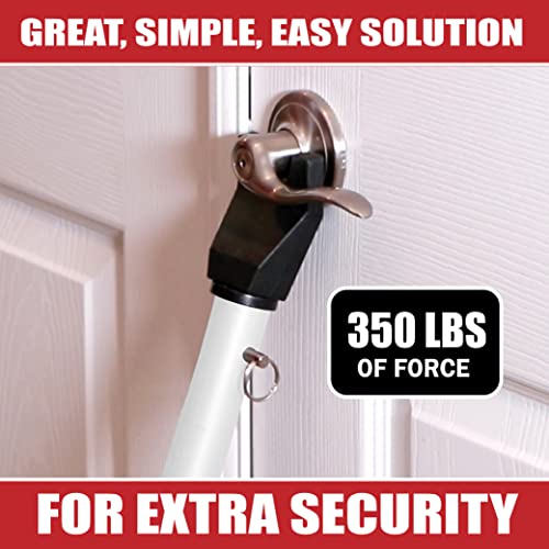 Product Trend Dual Security Bar, 1-Set Adjustable-Length Portable Strong Door Bar for Hinged and Sliding Patio Doors & Windows, Home Safety and Travel Security, Extends 28 Inches to 45 Inches, White