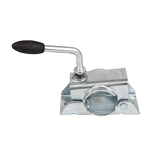 Qsvbeeqj Clamp Split Fixing Bracket Practical High Strength Wheel Prop Stand for Trailer 48mm/1.89inch Clamp Trailer Wheel Bracket