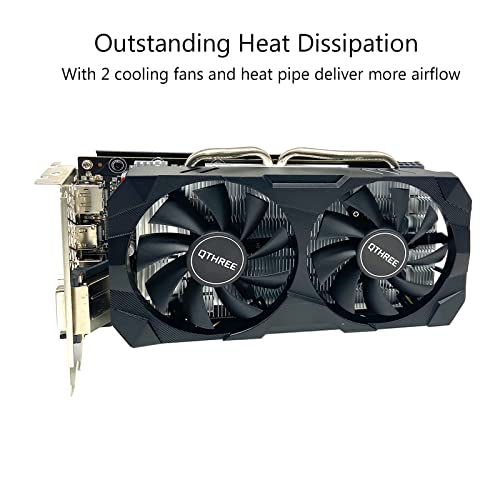 QTHREE Radeon RX 580 Computer Video Graphics Card,8GB,2048SP,GDDR5,256 Bit,3X DP,HDMI,DVI,GPU for PC Gaming,PCI Express x16 3.0,DirectX 12